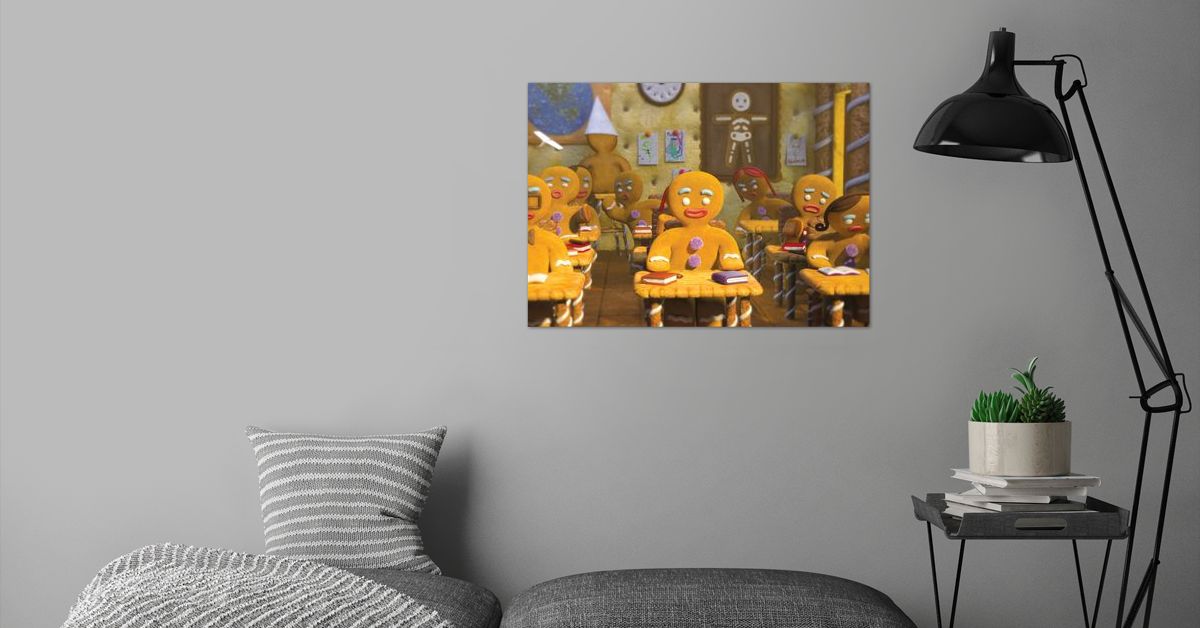 'Gingy's school' Poster by Shrek | Displate
