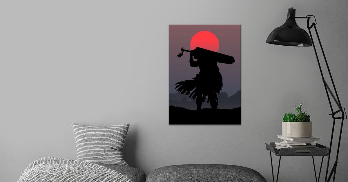 'Berserk Guts Anime' Poster by Anime Minimalistic Sunset | Displate