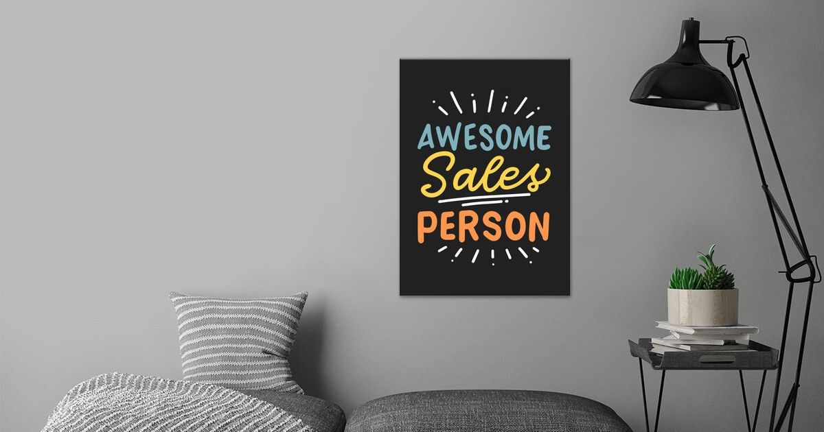 'Awesome Salesperson' Poster by maxdesign | Displate