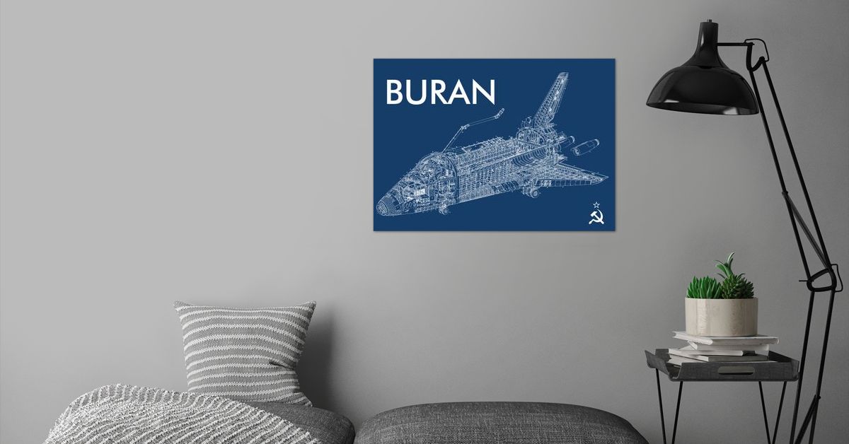 'BURAN BLUEPRINT B' Poster by Atomic Chinook | Displate