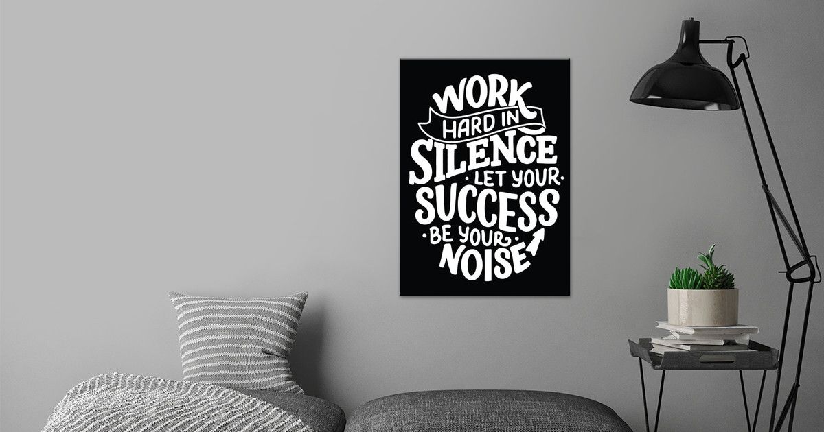 'Inspirational Work hard' Poster by WallArt | Displate
