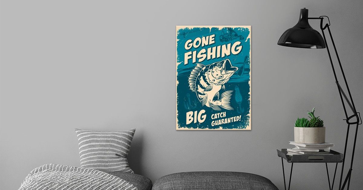 'Gone Fishing' Poster by dkDesign | Displate