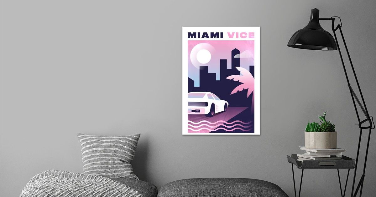 'Miami Vice Minimal Art' Poster by Miami Vice | Displate