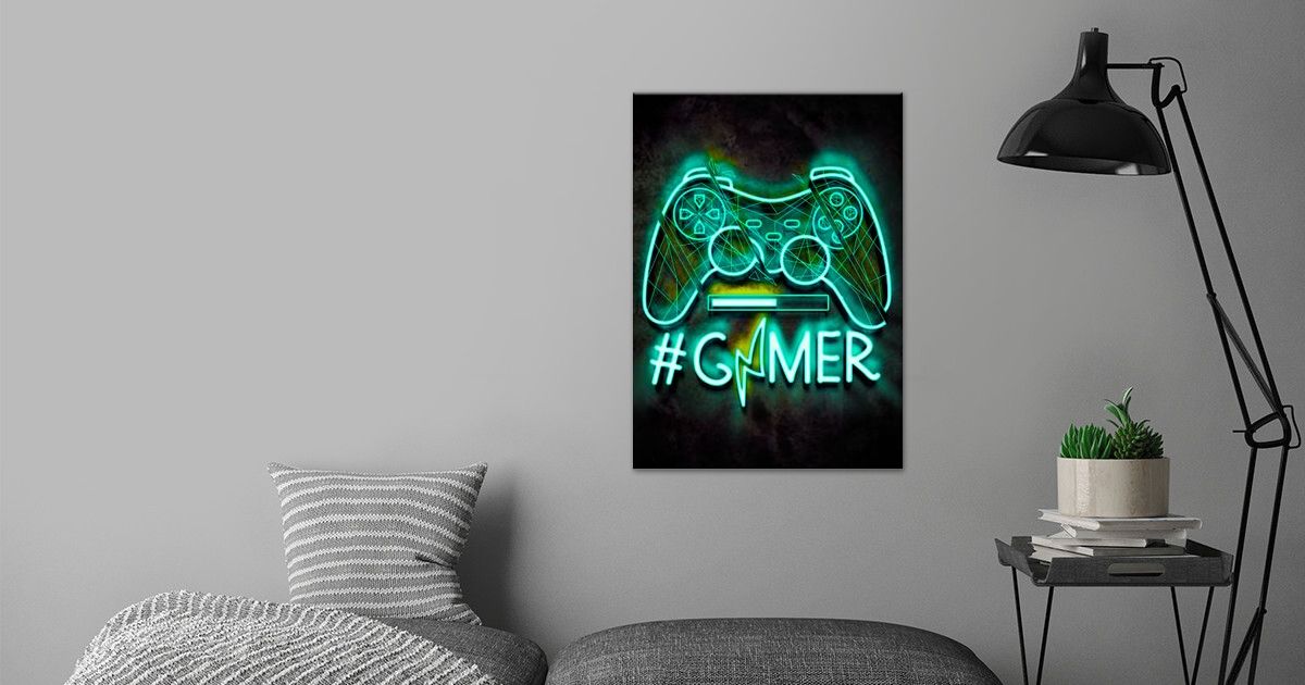 'Neon Gamer' Poster by Modi Szabolcs | Displate