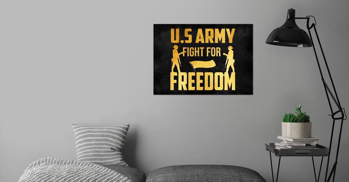 'US army fight for freedom ' Poster by Farwell Florentino | Displate