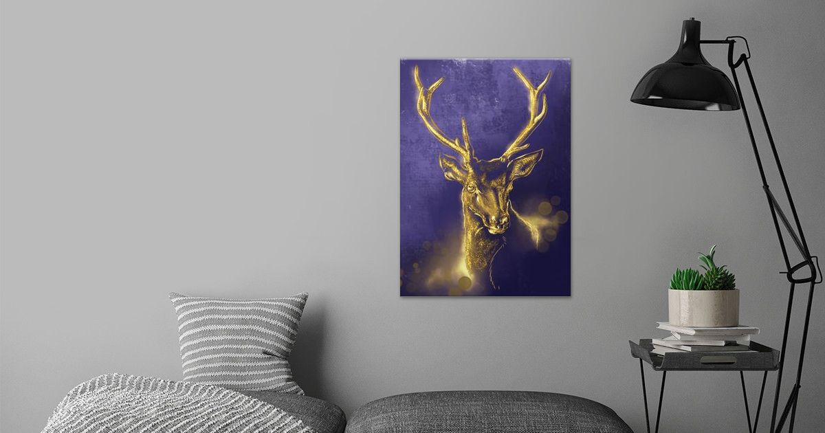 'Glowing stag' Poster by Matt Corrigan | Displate