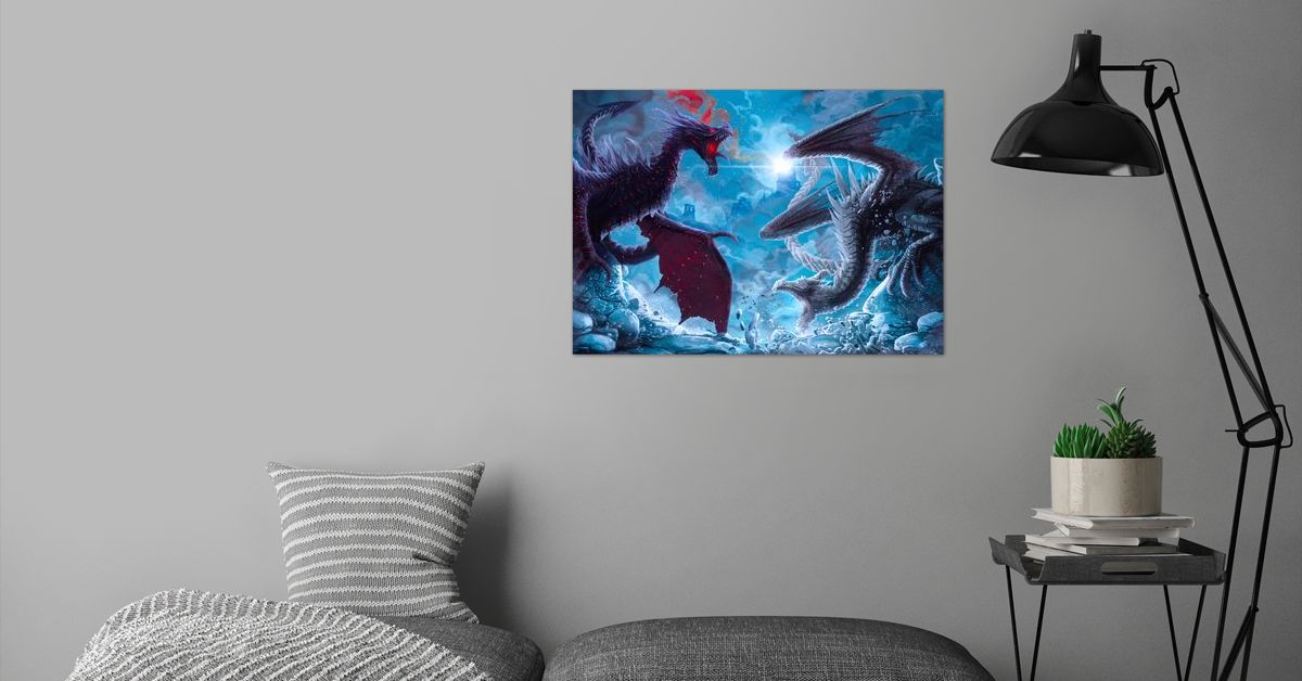'Skyrim Dragons' Poster by The Elder Scrolls | Displate