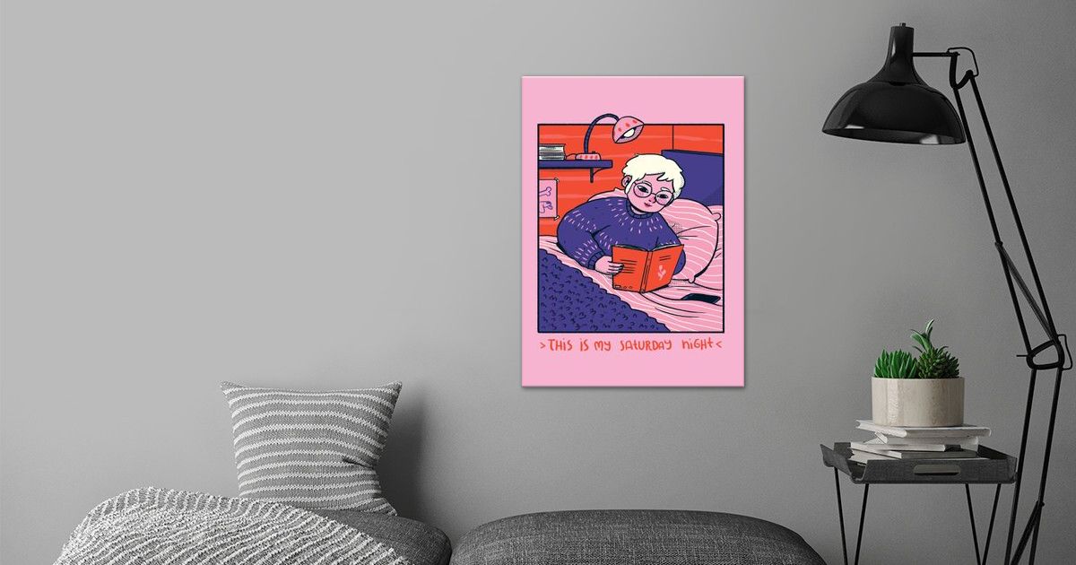 'Cozy Comic Girl Reading' Poster by ArtNinja | Displate