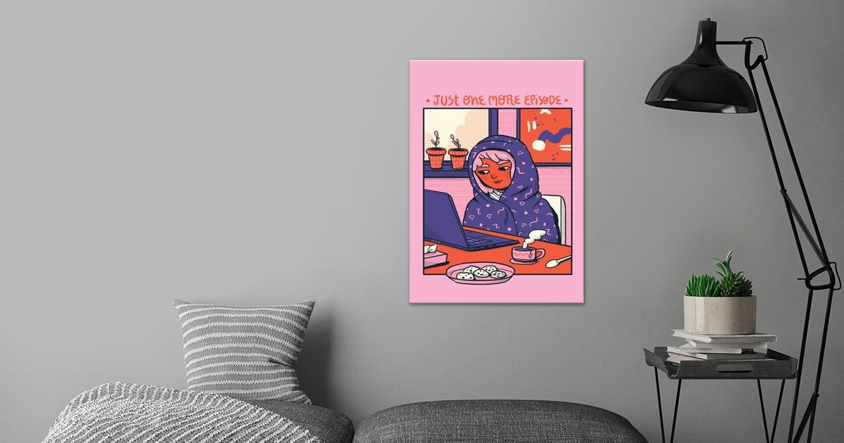 'Comic Girl Binge watching' Poster by ArtNinja | Displate