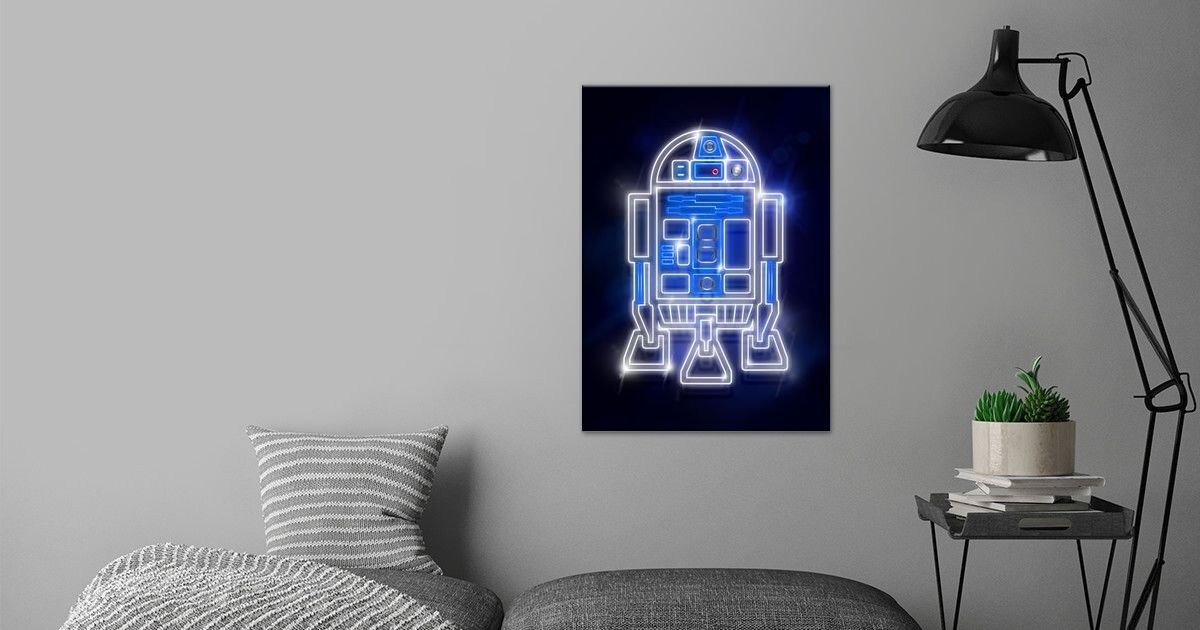 'R2D2 neon' Poster by Star Wars | Displate