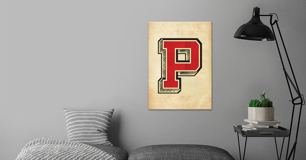 'Vintage Letter P' Poster by OliArt | Displate