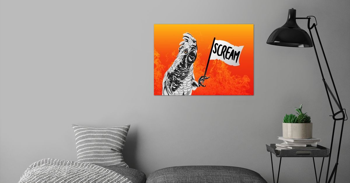 'Cockatoo scream flag' Poster by Captain Chromatic | Displate