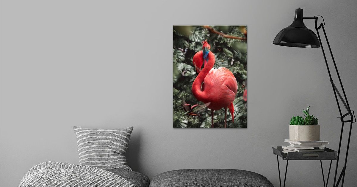 'Flamingo Flair' Poster by Zenja Gammer | Displate