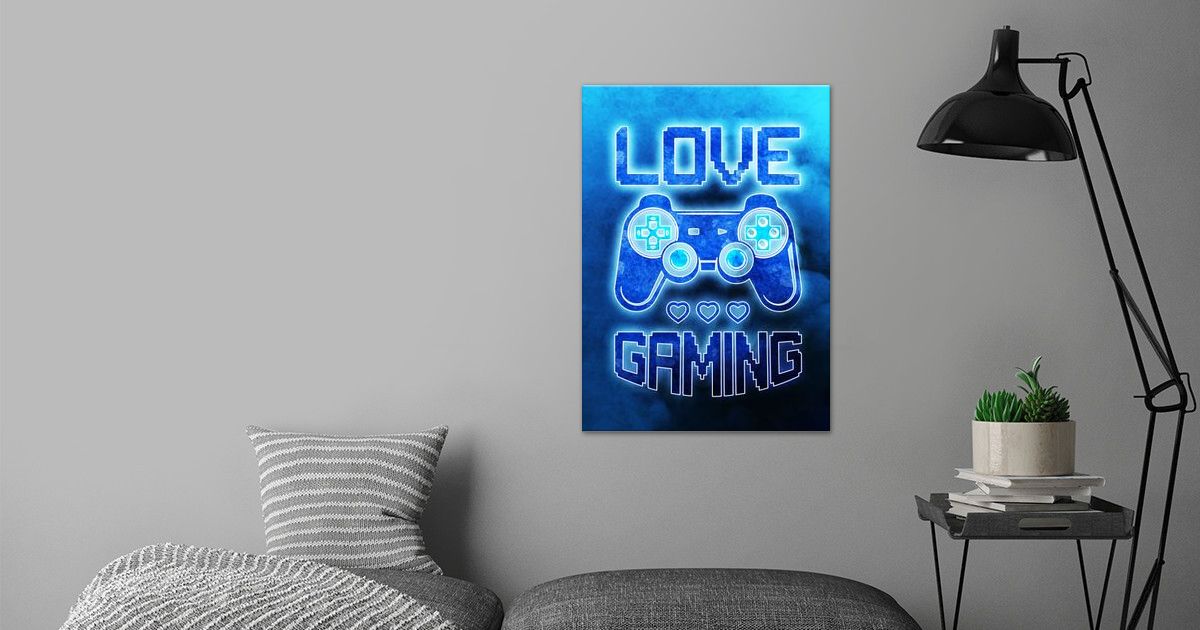 'I love gaming' Poster by RonnieArts | Displate