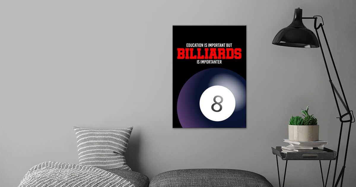 'Pool Billiard Wall Decor' Poster by Decoratier Qwerdenker | Displate