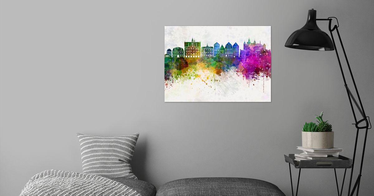 'Tubingen skyline ' Poster by Cristina Romero | Displate