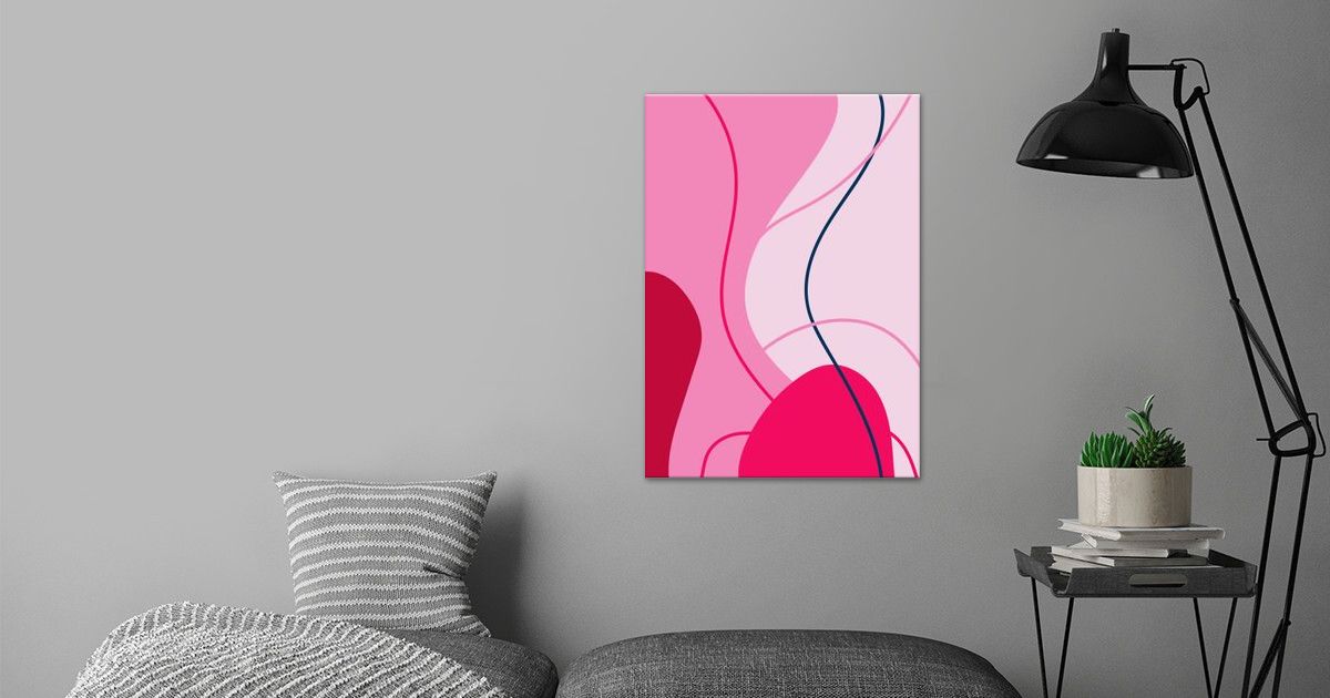 'Abstract Minimalist Pink' Poster by Albarizi Art | Displate