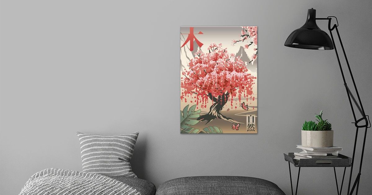 'Traditional japanese tree' Poster by Simon Darren | Displate