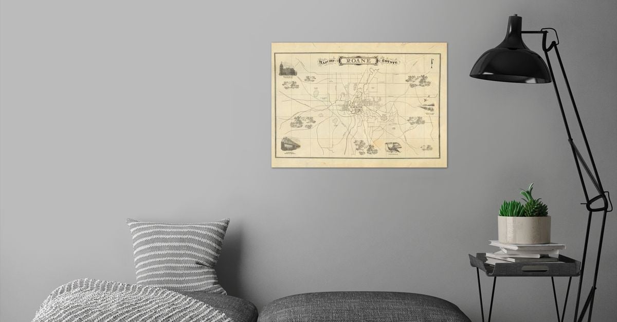 'Map of the Roane County' Poster by Stranger Things Series | Displate