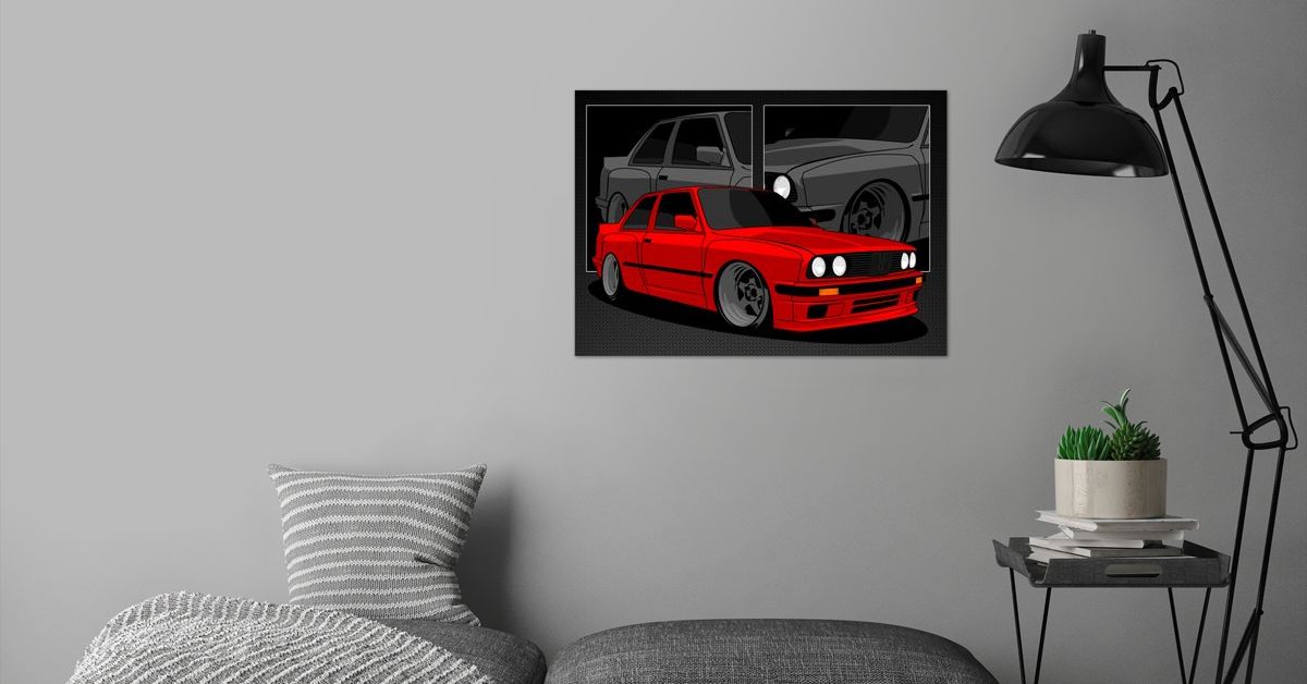 'BMW E30 Vector' Poster by rifqi arrahman | Displate