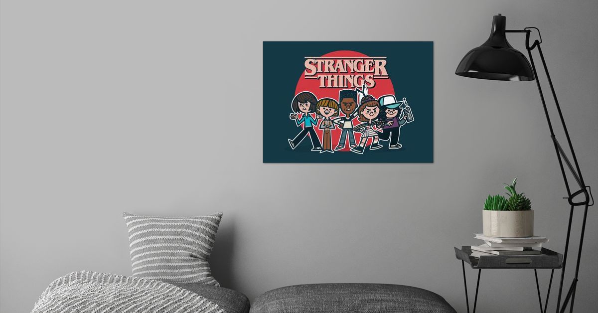 'ST Cartoon Characters' Poster by Stranger Things Series | Displate