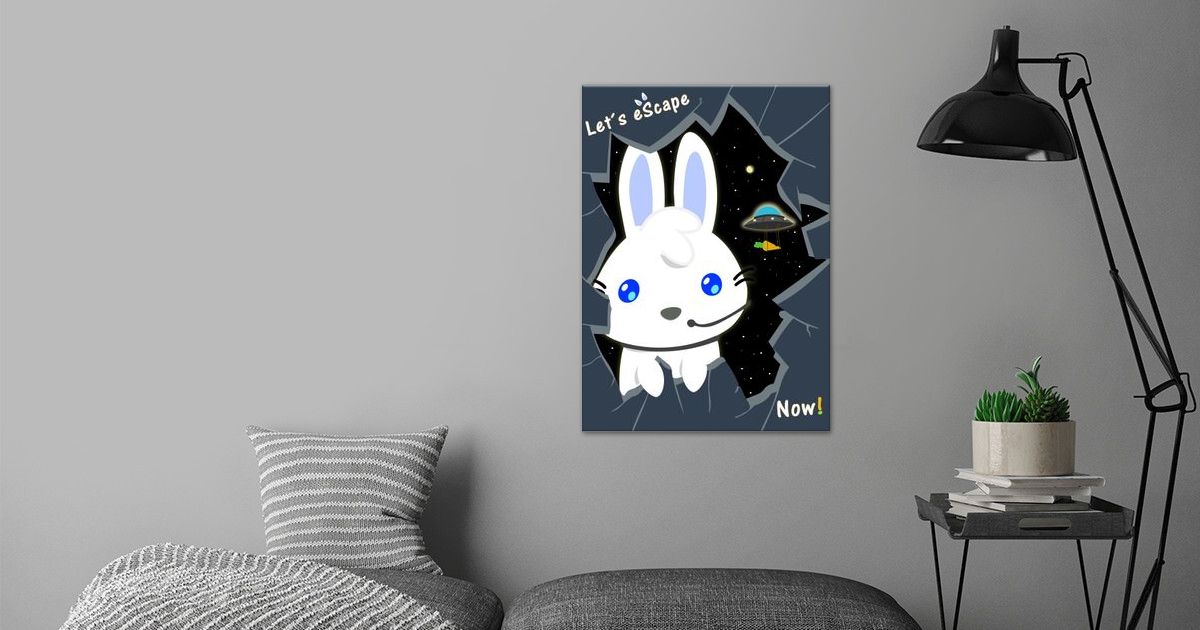 'Rabbit escape' Poster by Jean Rodriguez | Displate