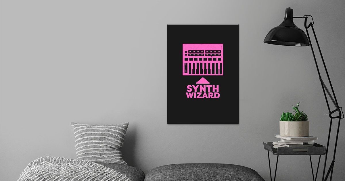 'Synth Wizard Synthesizer' Poster by Foxxy Merch | Displate