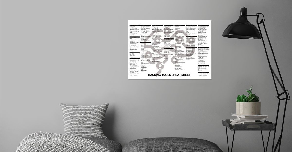 'Hacking Tools Cheat Sheet' Poster by MrTKBooker | Displate