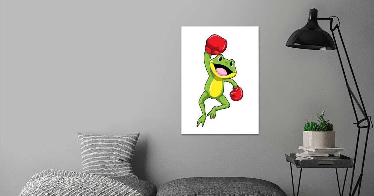 'Frog Boxer Boxing gloves' Poster by Markus Schnabel | Displate