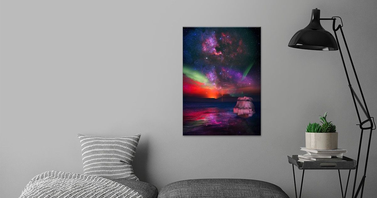 'Starry Ocean' Poster by Shaheen Khan | Displate