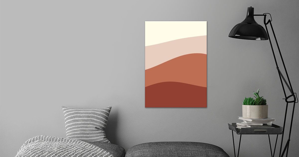 'Terracotta Abstract 8' Poster by Albarizi Art | Displate