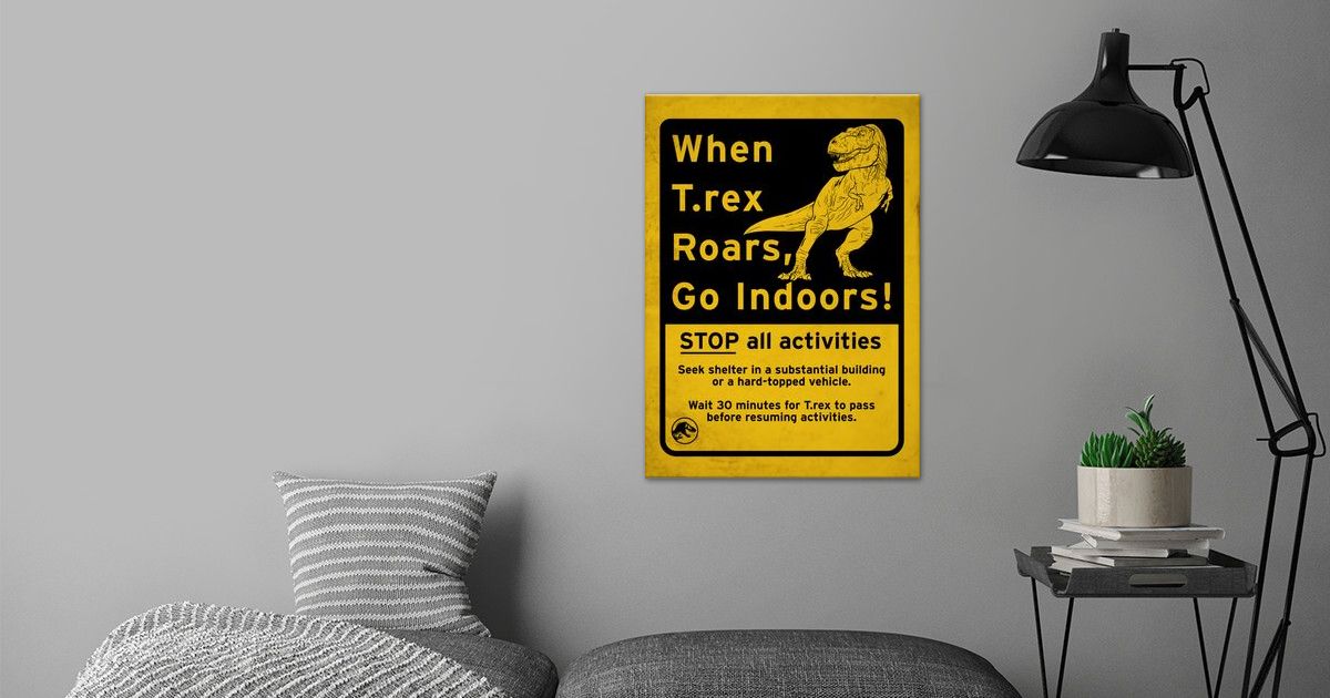 'Stop all activities' Poster by Jurassic World | Displate