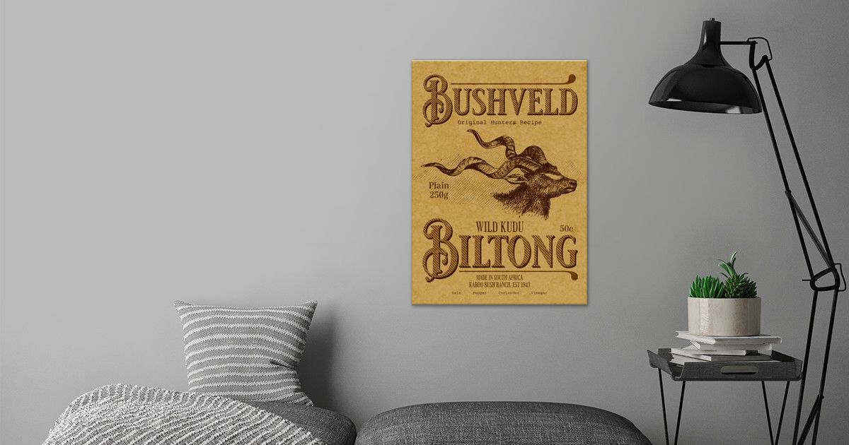 'Vintage Bushveld Biltong' Poster by Artistic Prints | Displate