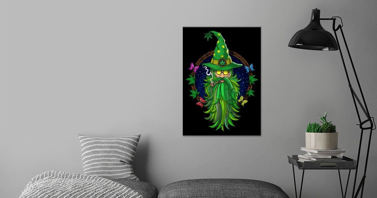 'Cannabis Wizard' Poster by Psychonautica | Displate