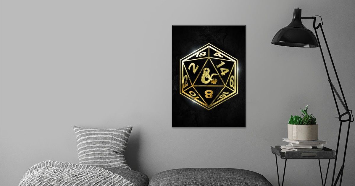 'D20 Gold' Poster by Dungeons and Dragons | Displate