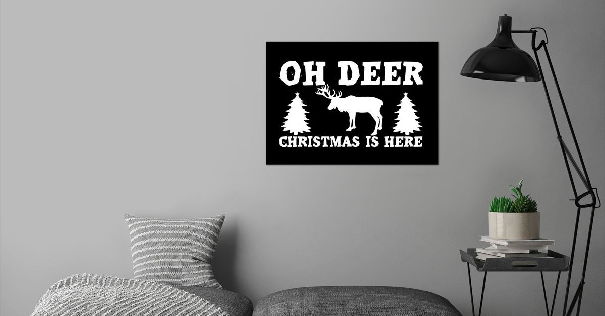 'Christmas Reindeer Xmas' Poster by DesignatedDesigner | Displate