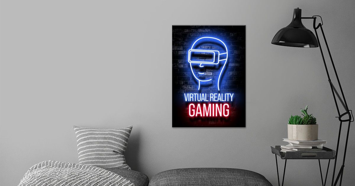 'Virtual reality VR gaming' Poster by Kitty Kit | Displate
