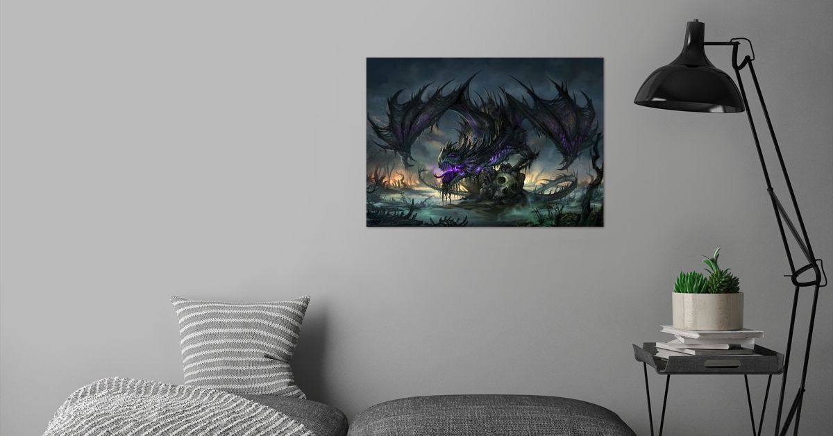 'Black Swamp Dragon' Poster by Sandara Tang | Displate