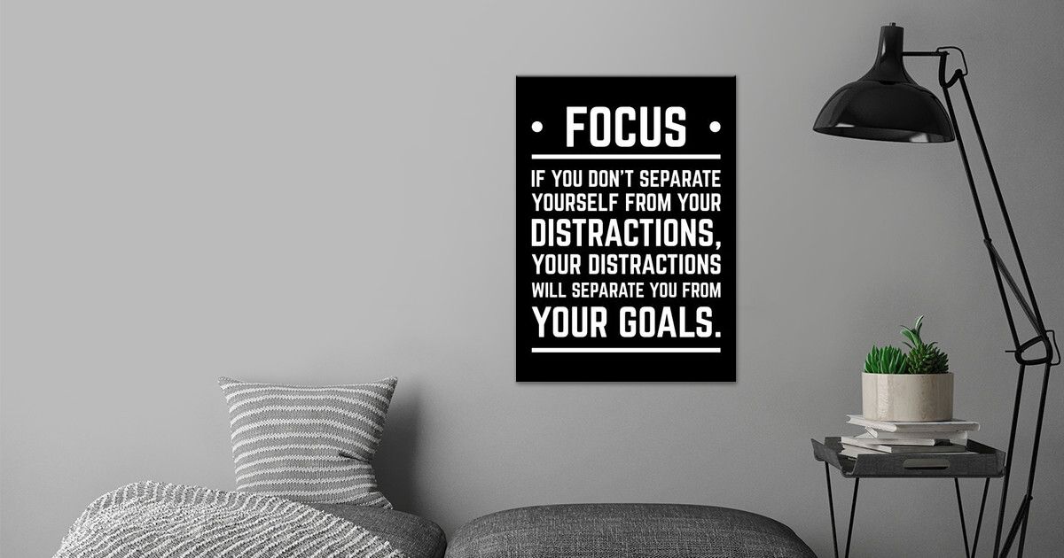 'Focus Your Goals' Poster by albran karan | Displate