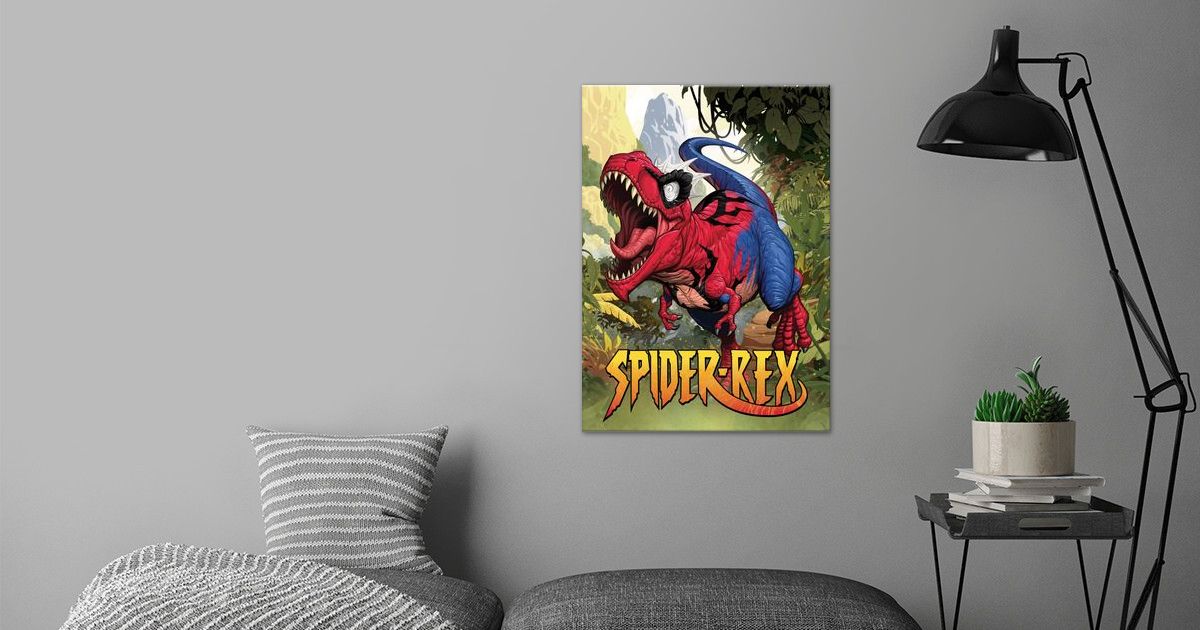 'Spider-Rex pose w. logo' Poster by Marvel | Displate