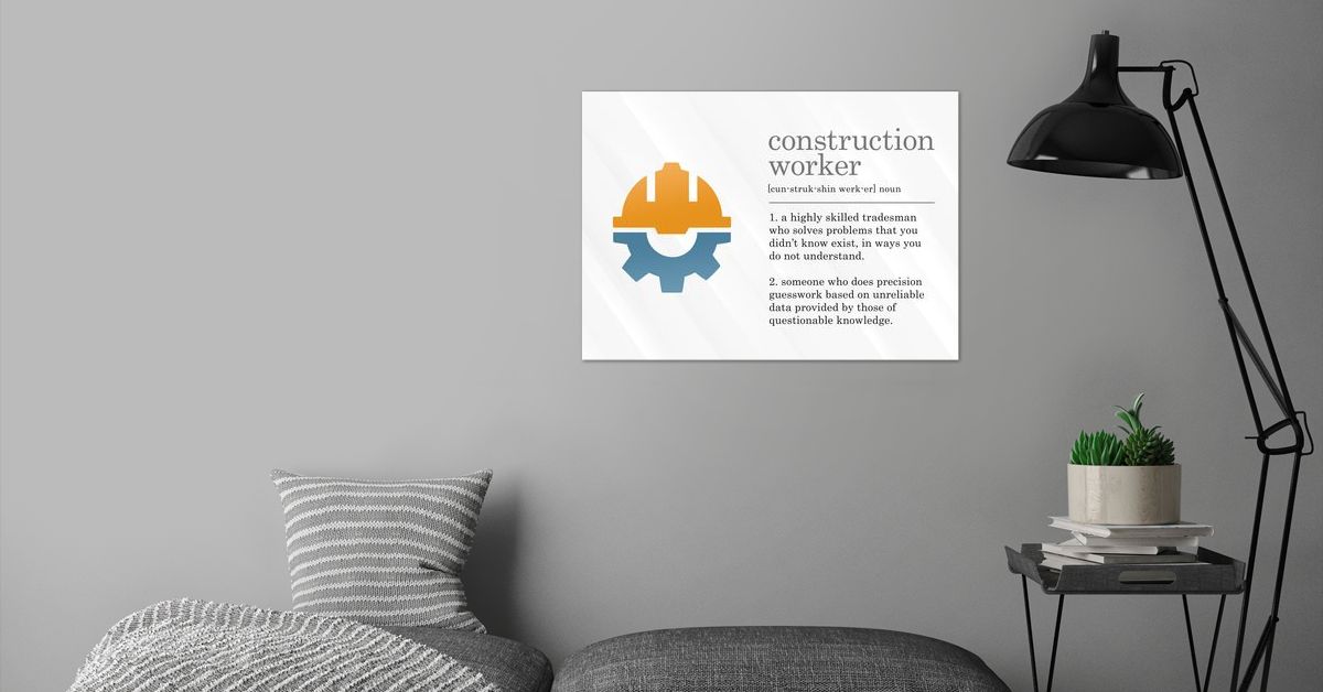 'Construction Definition' Poster by 84PixelDesign | Displate