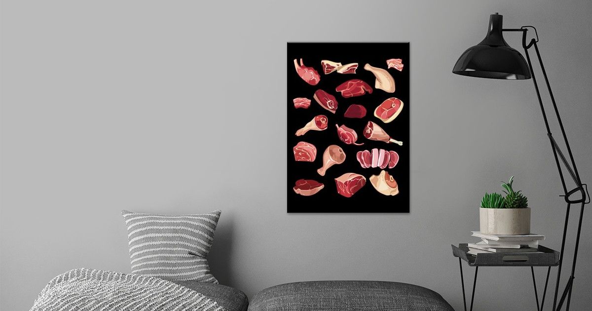 'Meatcore Aesthetic Meat' Poster by AestheticAlex | Displate
