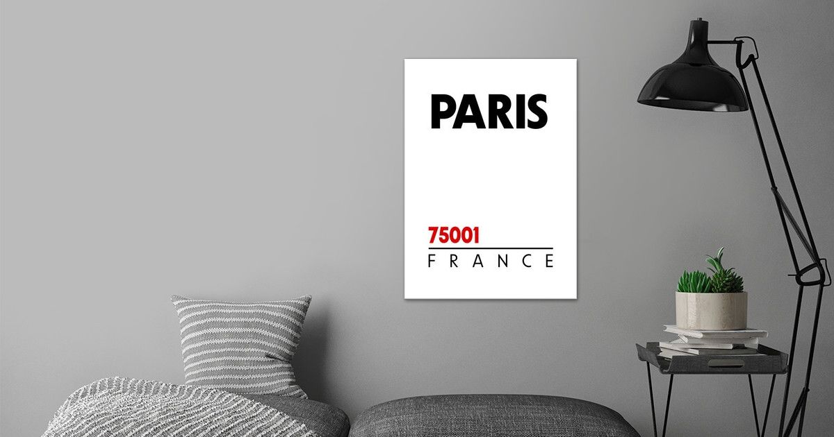 'Paris Postal Code' Poster by Vicky Hanggara | Displate