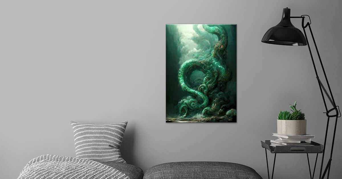 'Green Sea Leviathan' Poster by Mikael Seidler | Displate