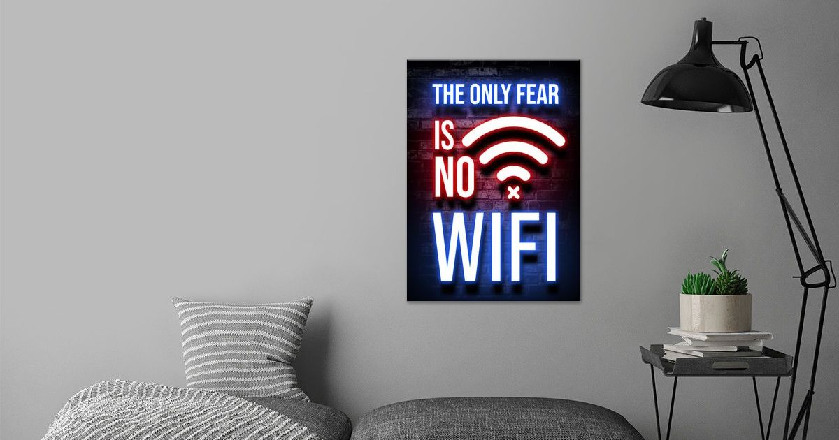 'No Wifi wireless internet' Poster by Kitty Kit | Displate