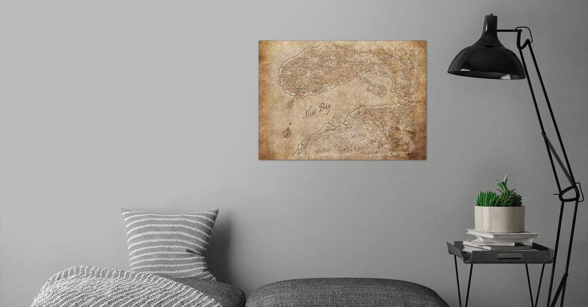 'Daggerfall Map' Poster by The Elder Scrolls | Displate