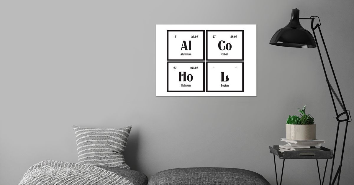 'Alcohol Periodic Table' Poster by Maozva | Displate