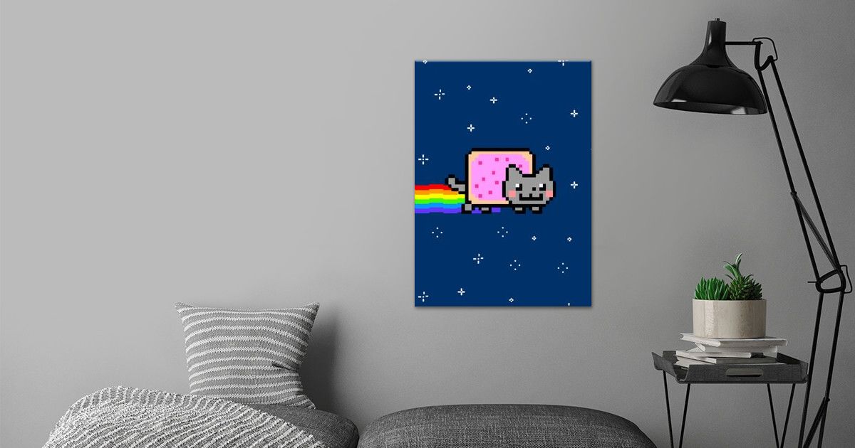 'Rainbow Pixel Cat NFT' Poster by 3am | Displate