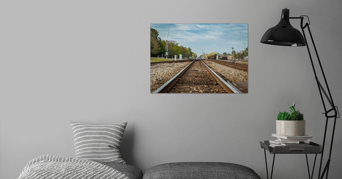 'Parallel Railroad Tracks' Poster by Gestalt Imagery | Displate