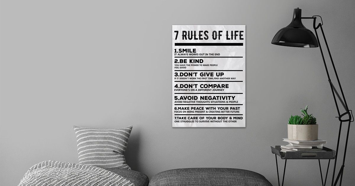 'Seven Rules of Success' Poster by Colorize Studio | Displate